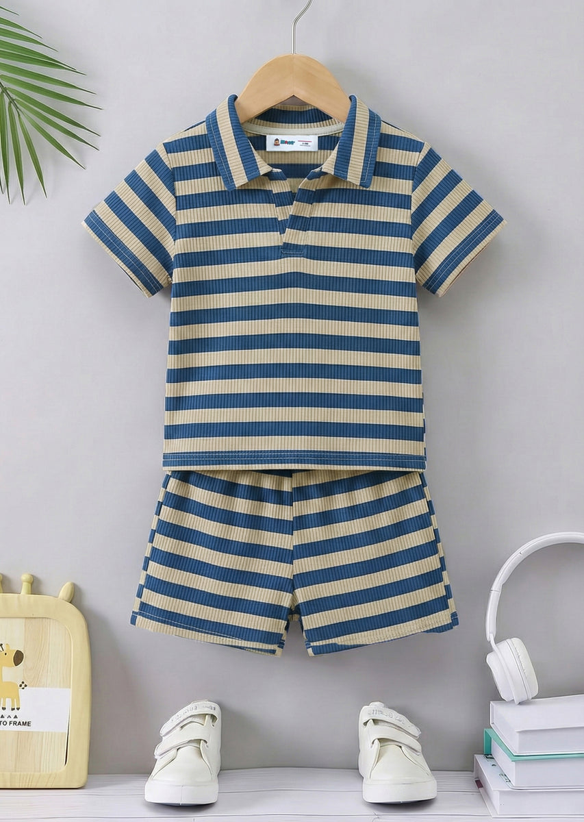 Yarn Dyed Johnny Collar Polo Set – Branny
