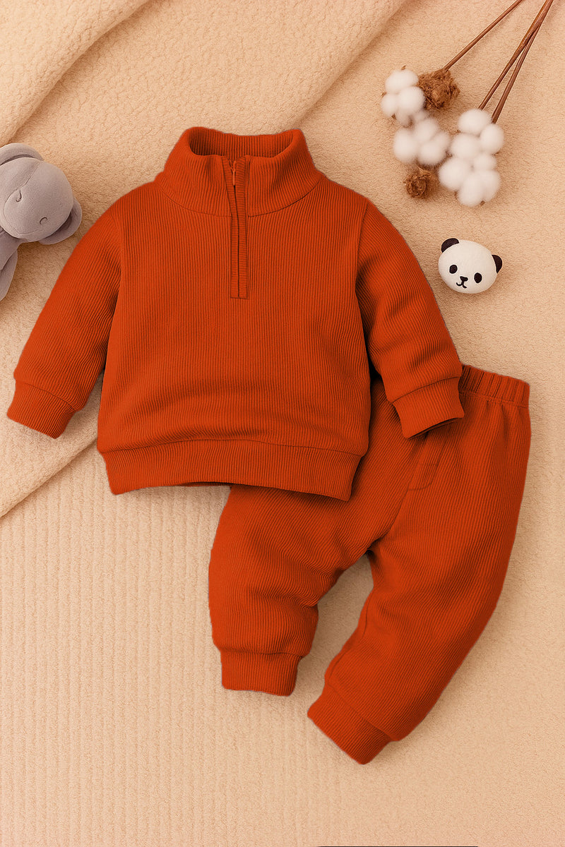 Ribbed High Neck Set (Rust) – Branny