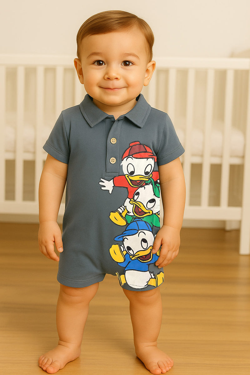 Triple Quack Polo Romper – Branny