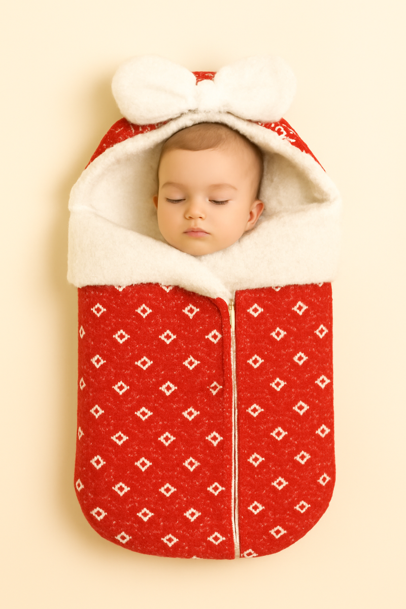 Red Daisy Polka Dot Baby Sleeping Nest – Branny