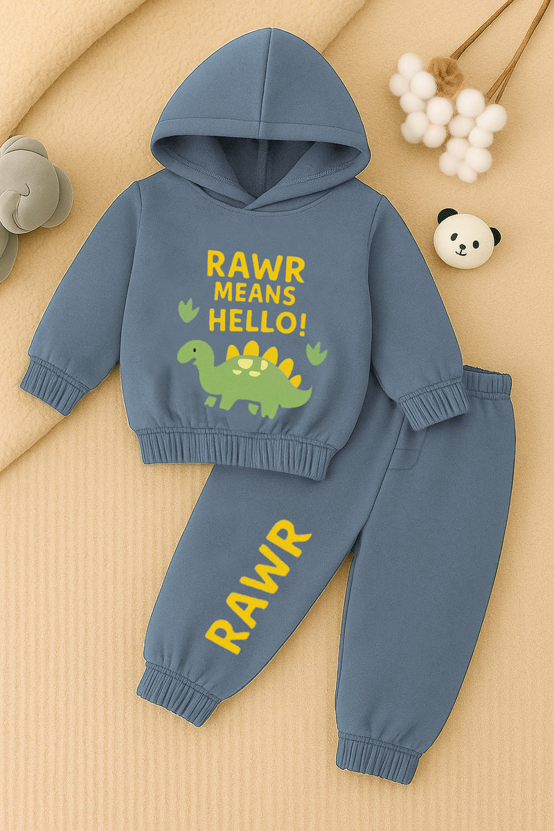 Rawr Means Hello Fleece Hooded Set – Branny