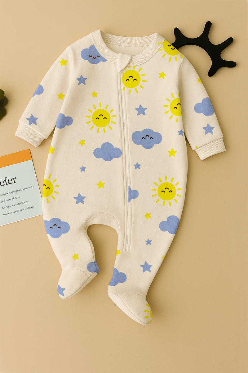 Morning Glow Fleece Footed Sleepsuit – Branny