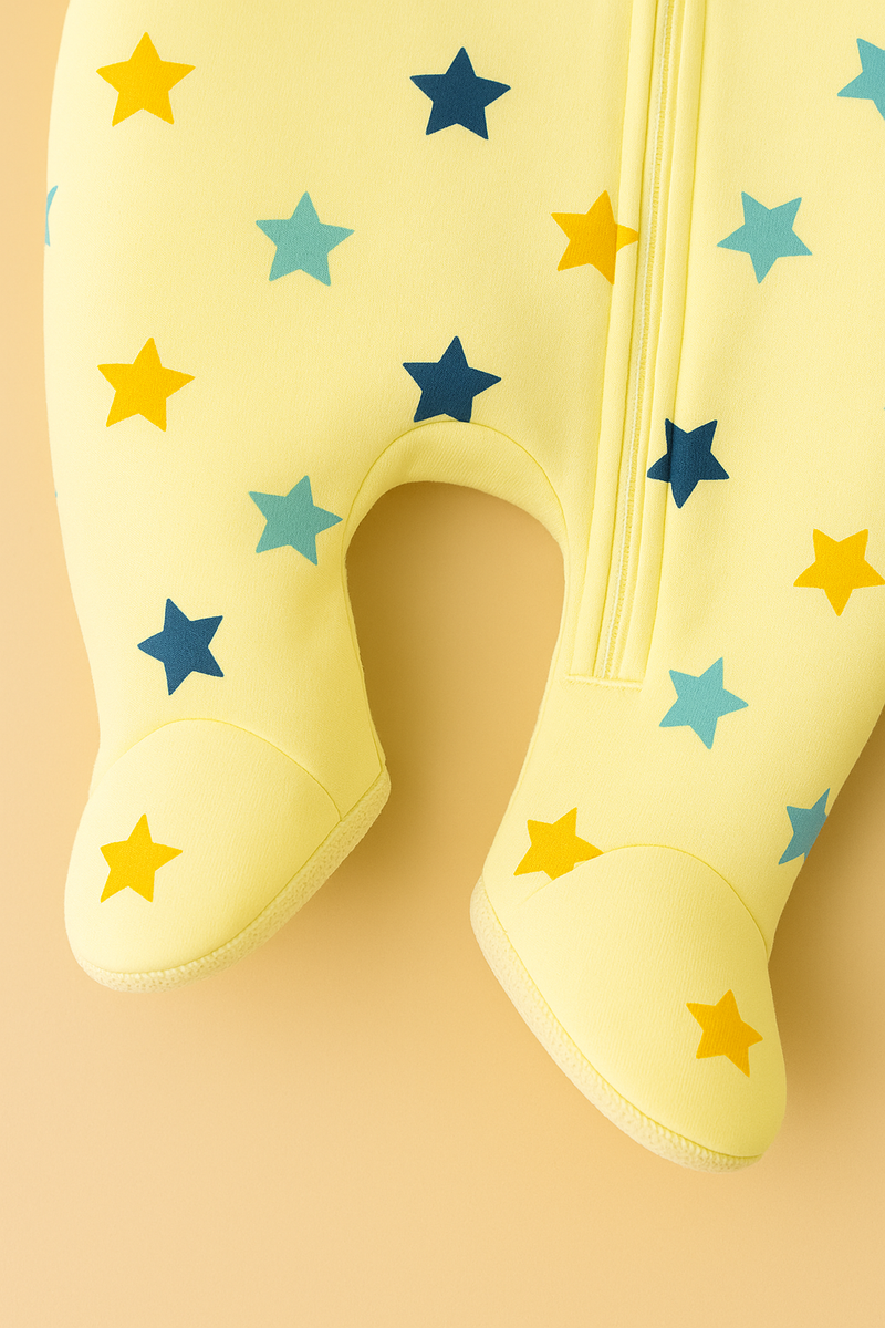 Star Scatter Fleece Footed Sleepsuit – Branny