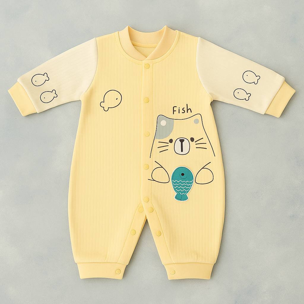Fishy Cat Fleece Sleepsuit – Branny