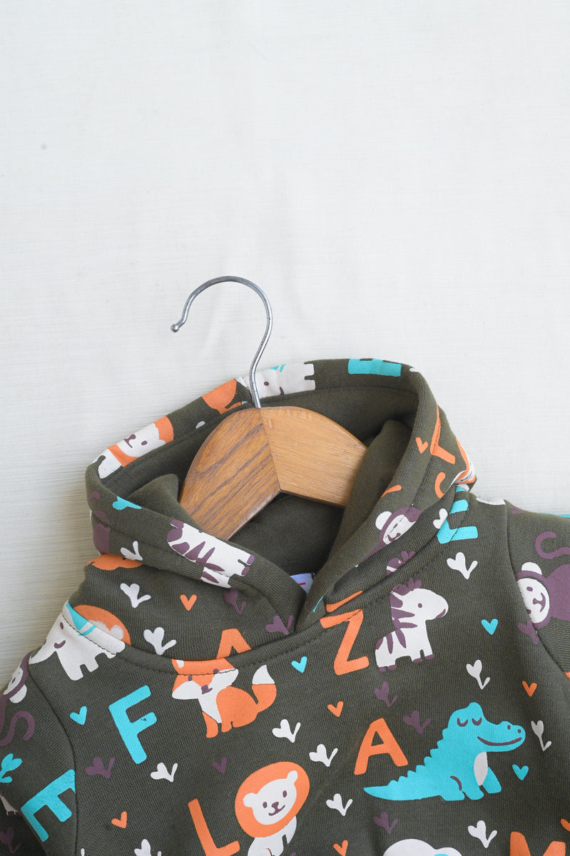 Alphabet Jungle Fleece Hooded Set – Branny