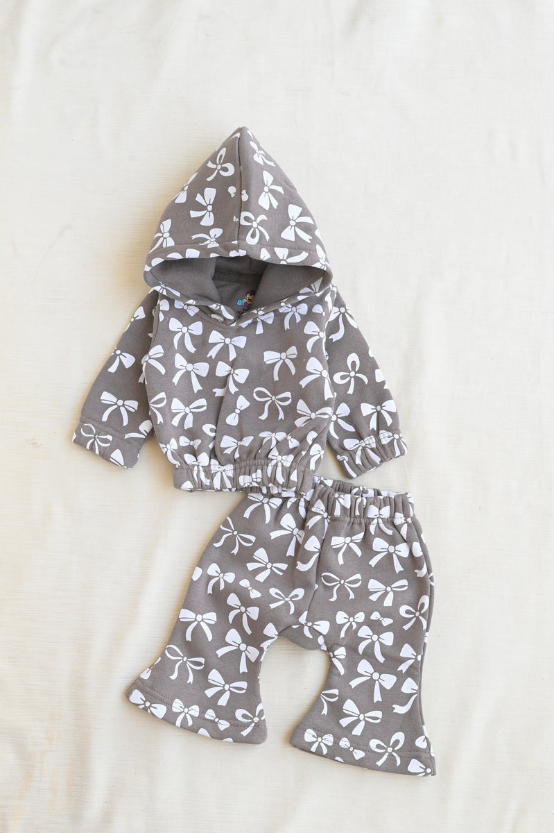 Choco Bow Fleece Hooded Set – Branny