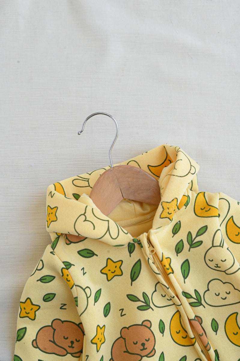 Sleepy Friends Fleece Hooded Sleepsuit – Branny